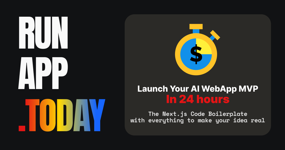 RunApp.Today: Launch Your AI WebApp In 24 Hours